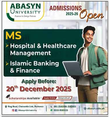 Abasyn University Peshawar Peshawar Admission 2025 | Apply Now
