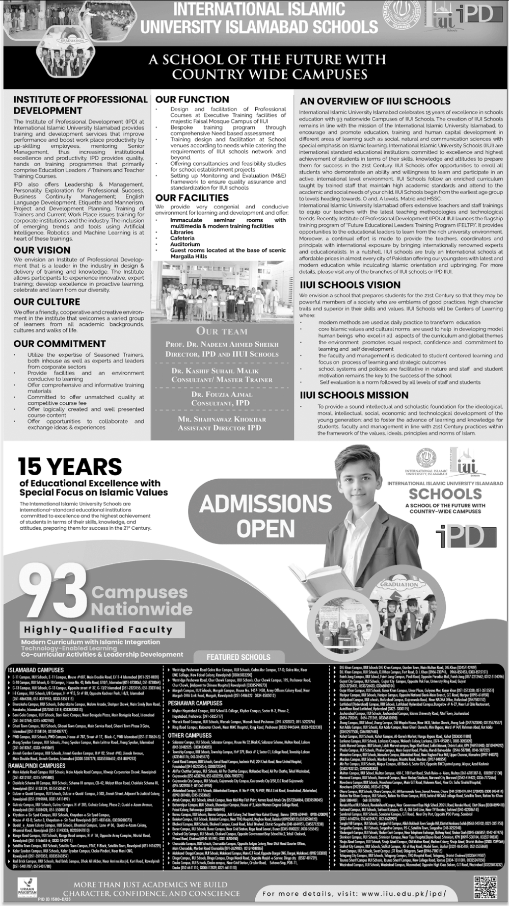 International Islamic University IIU Islamabad Islamabad Admission 2025 ...